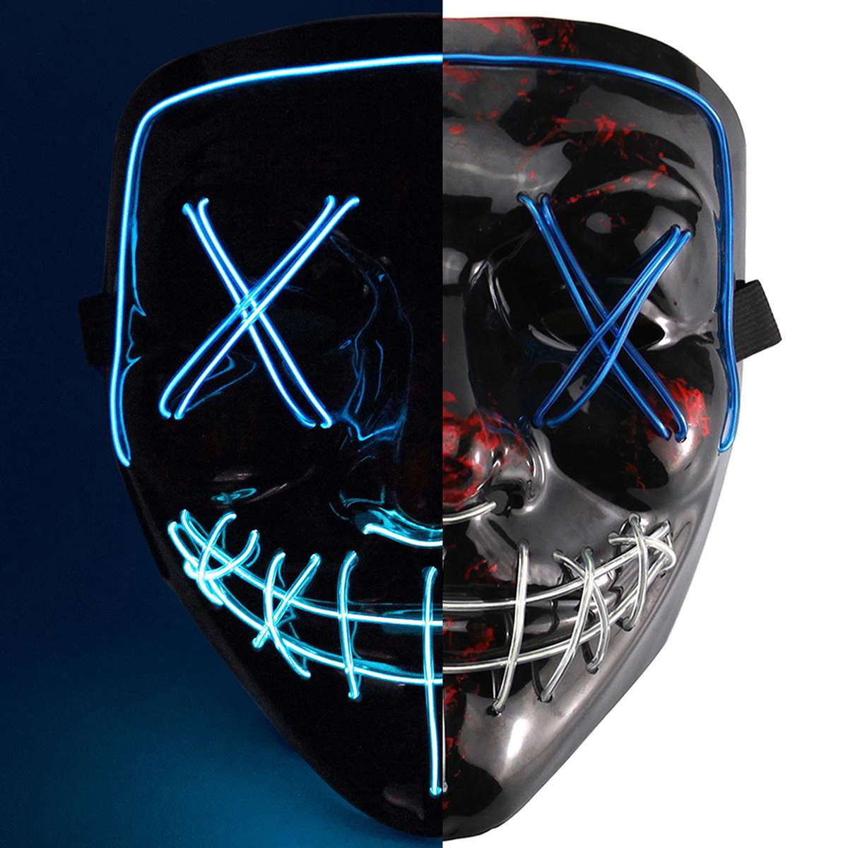LAVA Halloween Mask for Adults Children LED Light Up Mask for Parties ...