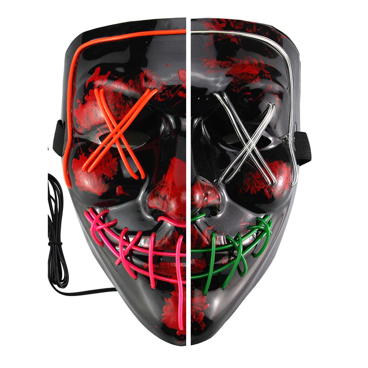 LAVA Halloween Mask for Adults Children LED Light Up Mask for Parties ...