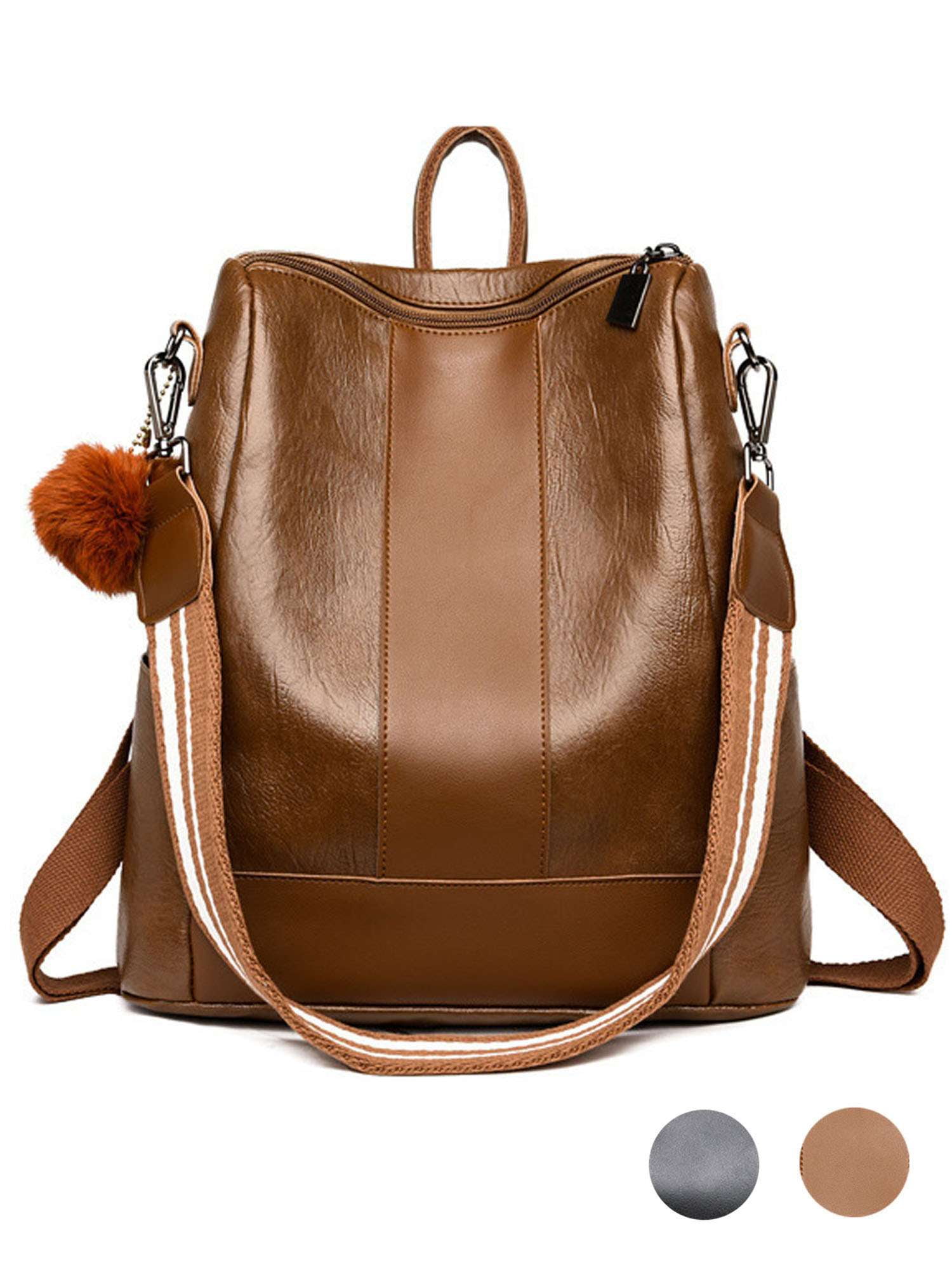 LAVA Leather Backpack Purses for Women Fashion Anti-theft Shoulder Bags ...