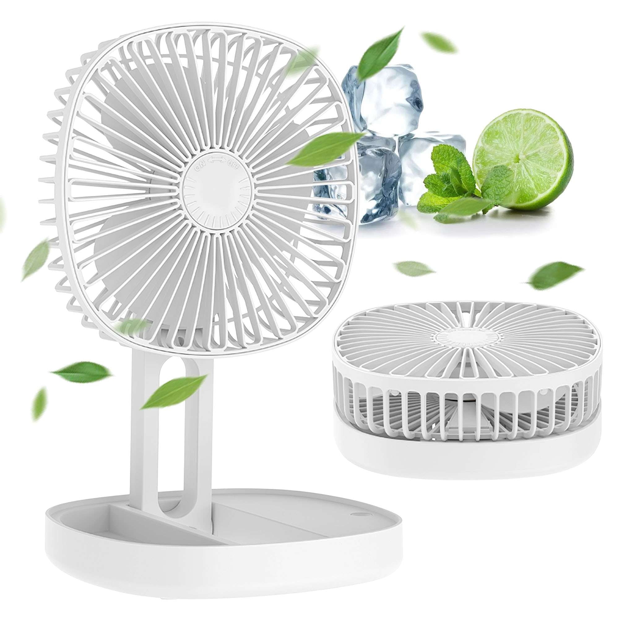 LAVA Portable Travel Fan Folding Desk Fan Battery Operated&Rechargeable ...