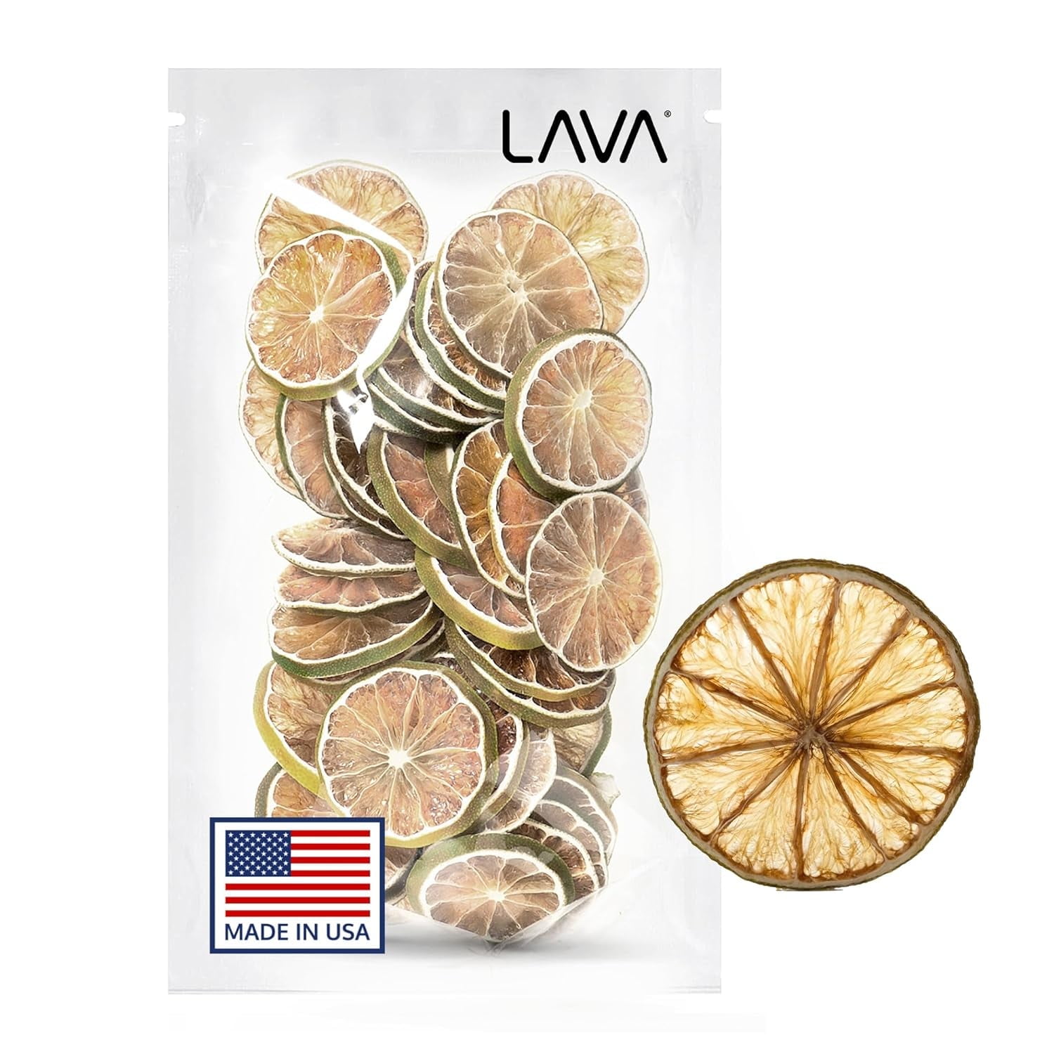 LAVA Premium Dried Lime Slices 3oz/85g, Made in the USA, 100% Natural ...