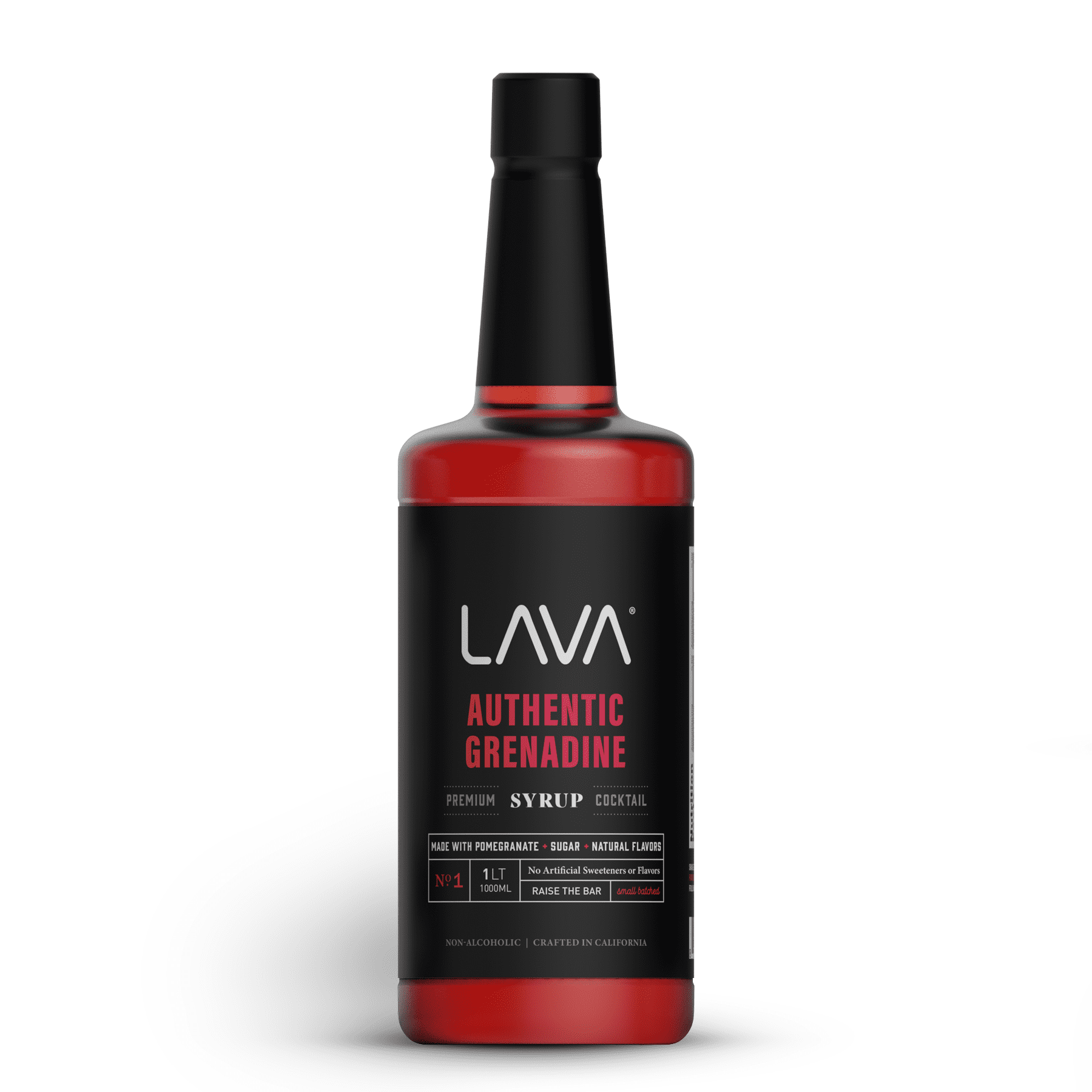 LAVA Premium Grenadine Syrup, Made with Pomegranate Juice, 100% Sugar ...
