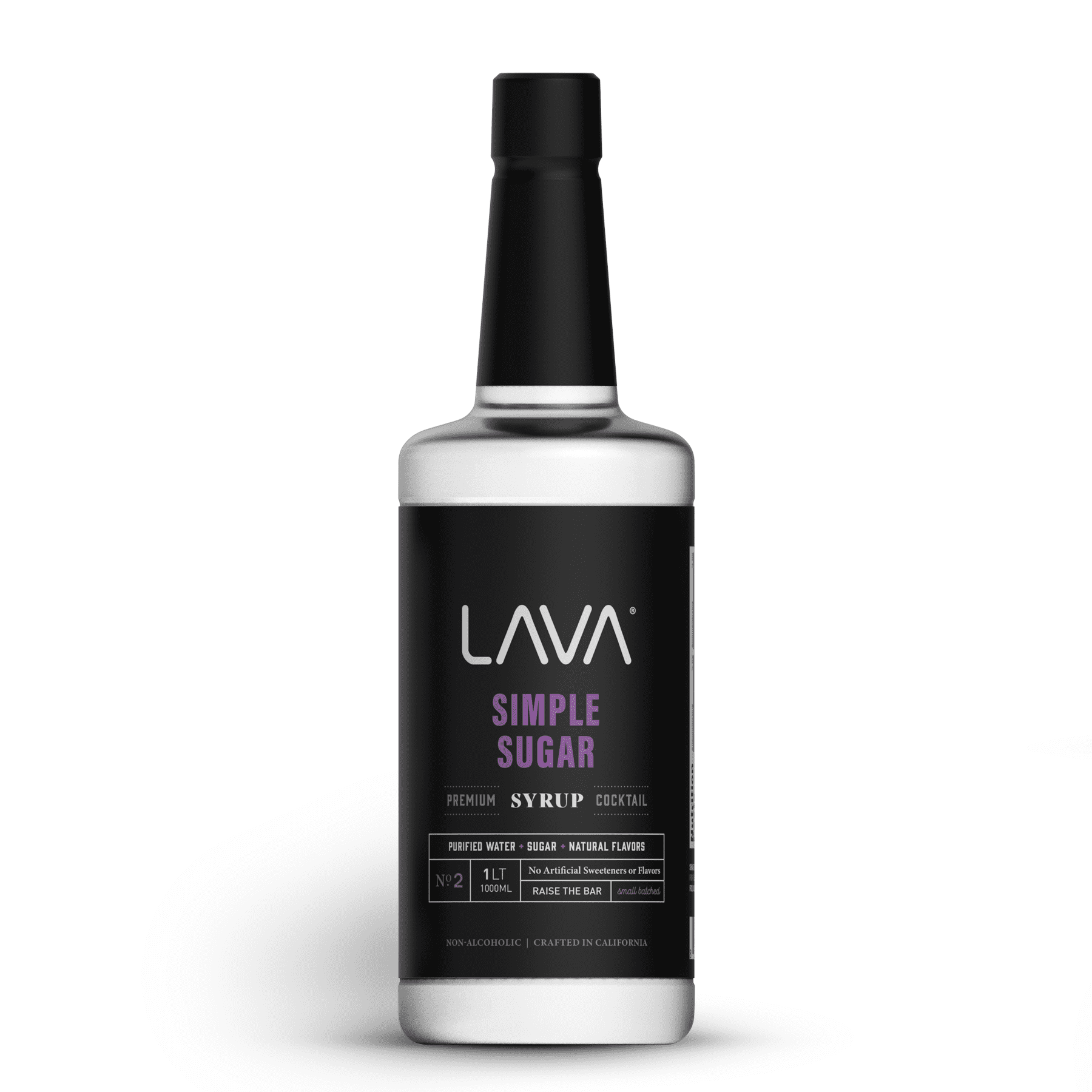 LAVA Premium Simple Syrup for Cocktails, 33.8oz (1-Liter) Made with 100 ...