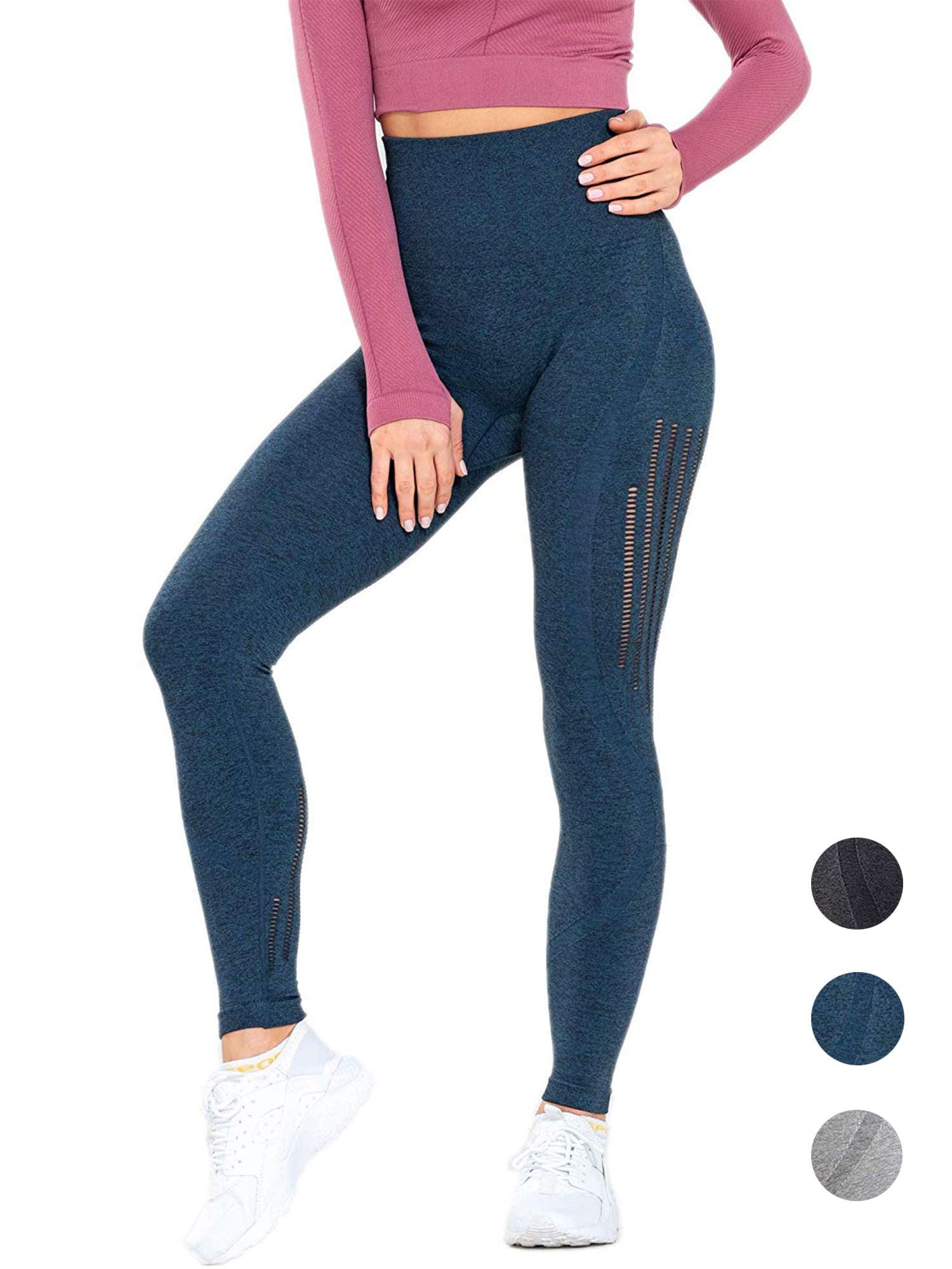 LAVA Women High Waist Yoga Leggings Tummy Control Butt Lifting Skinny ...