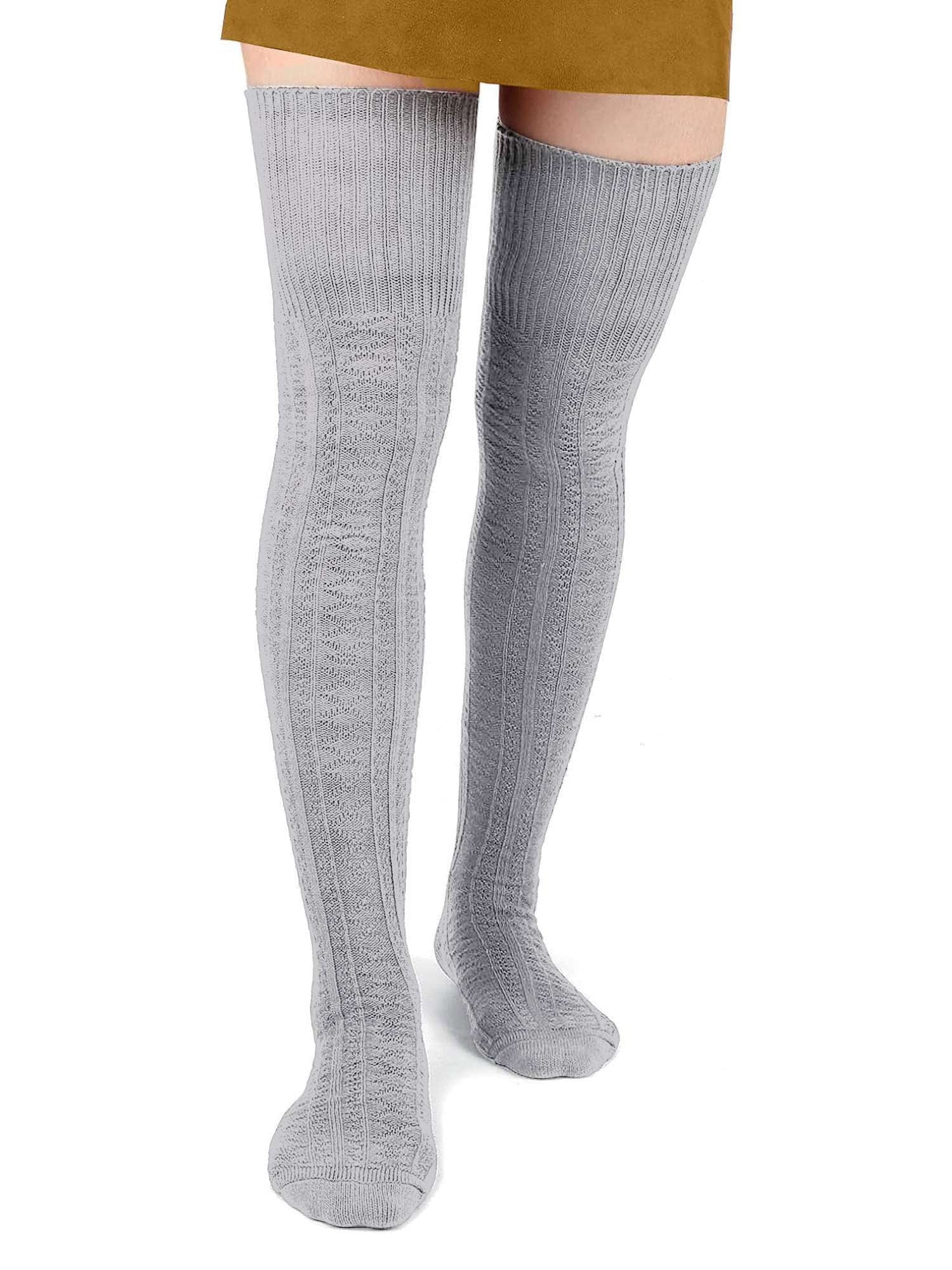 LAVA Women Thigh High Socks Extra Long Warm Over the Knee High ...