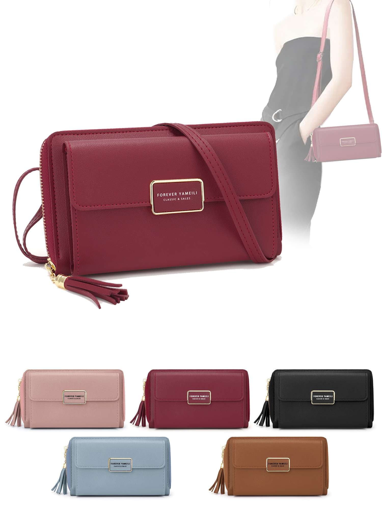 LAVA PU Leather Fashion Crossbody Purses Women's Sling Bags Work ...