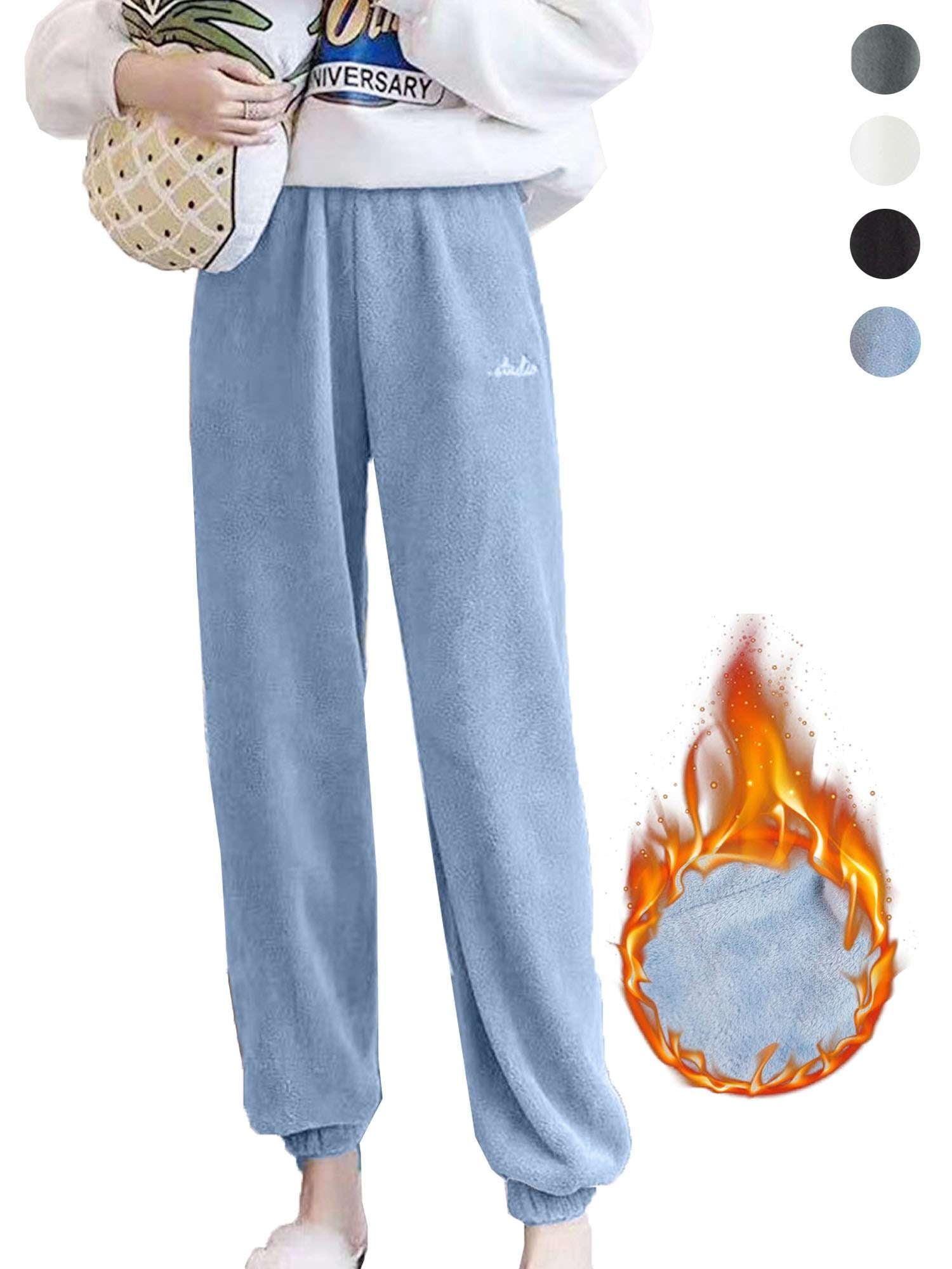 LAVA Women's Plush Pajama Pants Fuzzy Warm Lounge Pants Fleece Soft PJ ...