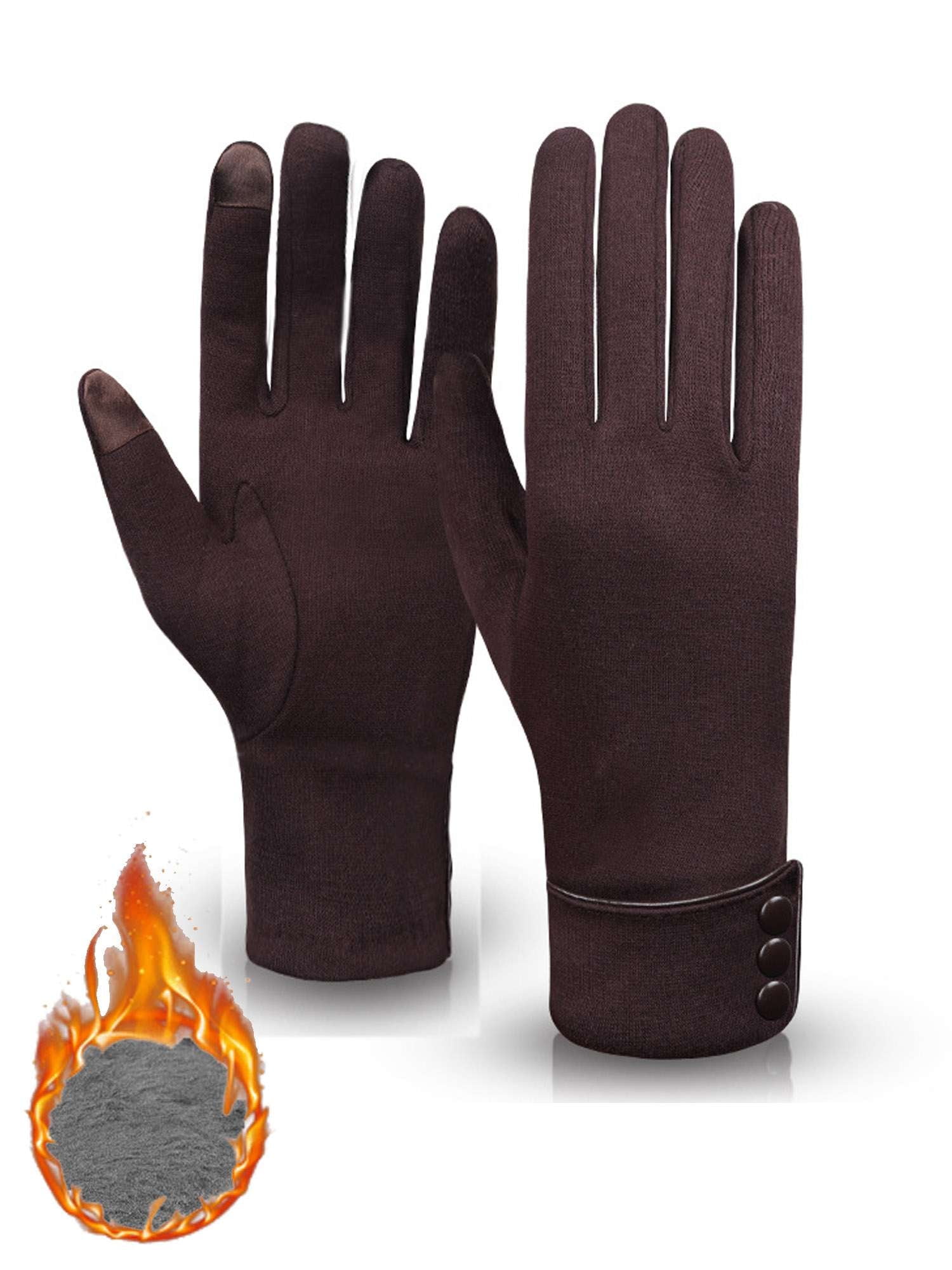 LAVA Women's Winter Warm Touch Screen Gloves Cold Weather Thermal Warm ...