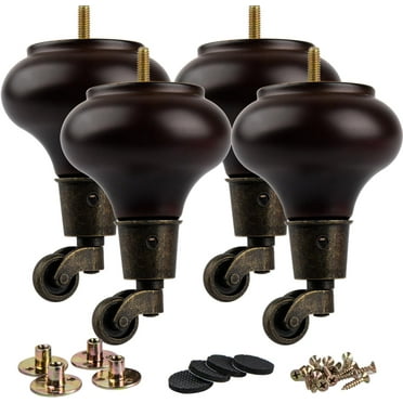 Btowin VCF 6 inch Solid Wood Furniture Legs, 4 Pieces Modern Vintage ...