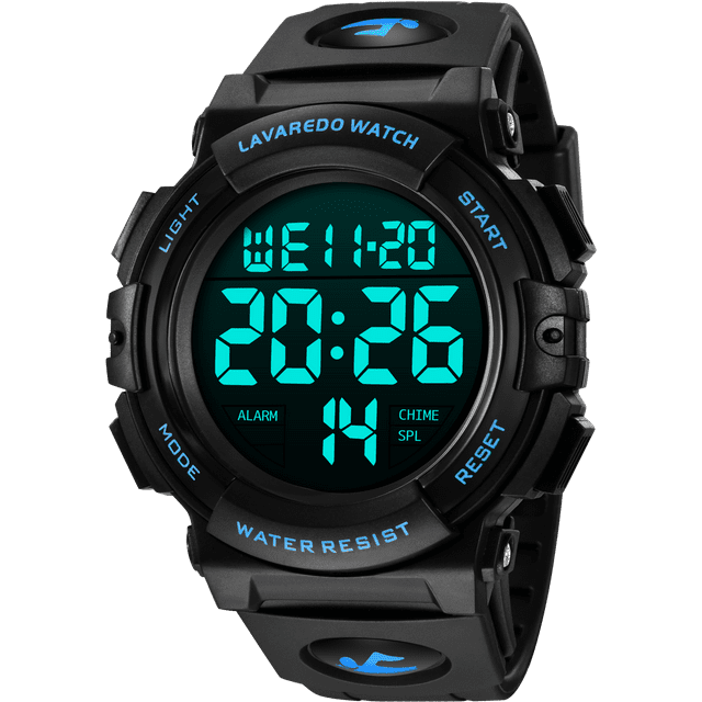 LAVAREDO Men's Digital Sports Watch, Large Face Watches Shock Resistant ...