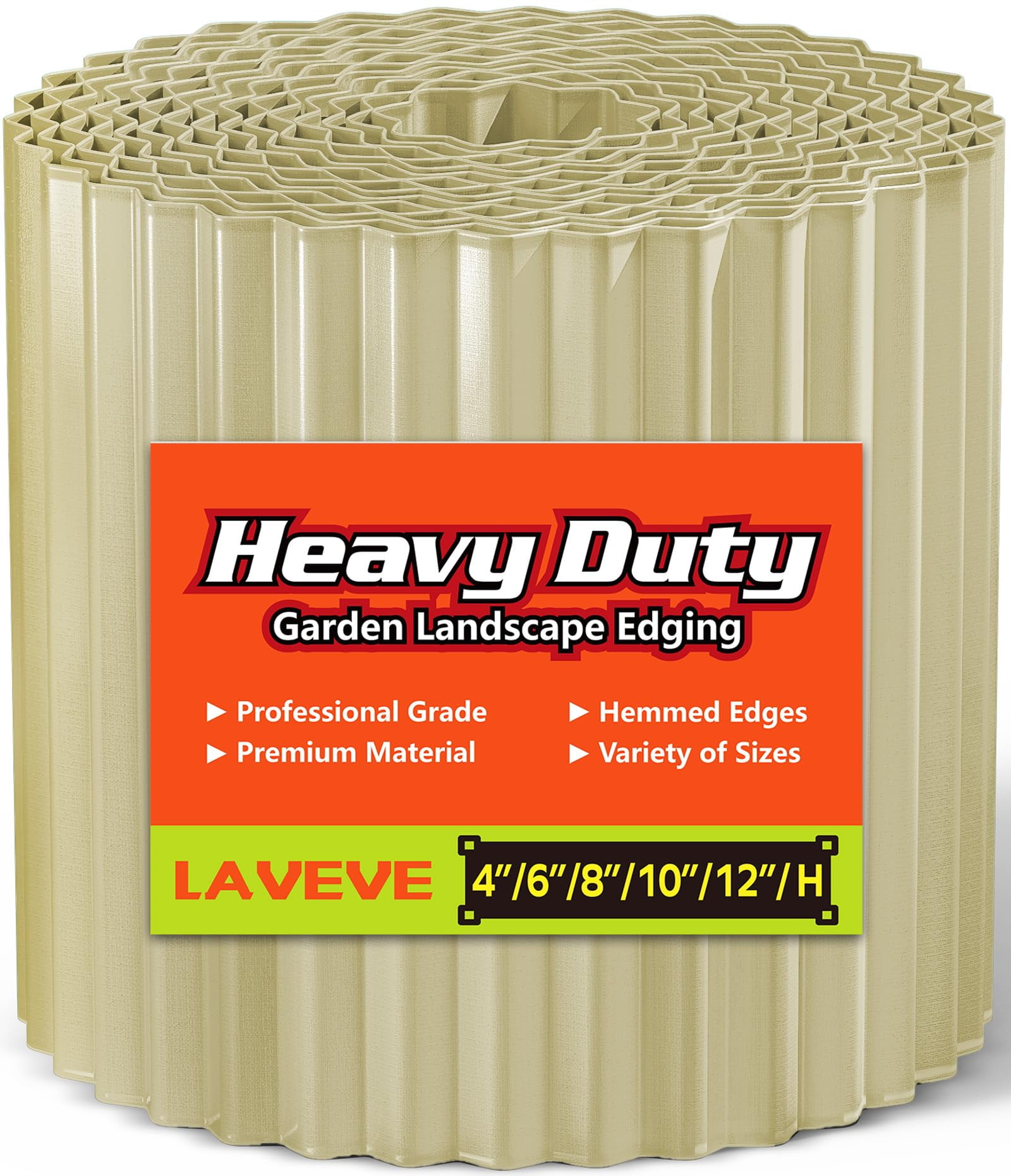 LAVEVE Corrugated Metal Garden Edging 12" x 20Ft, Landscape Edging ...