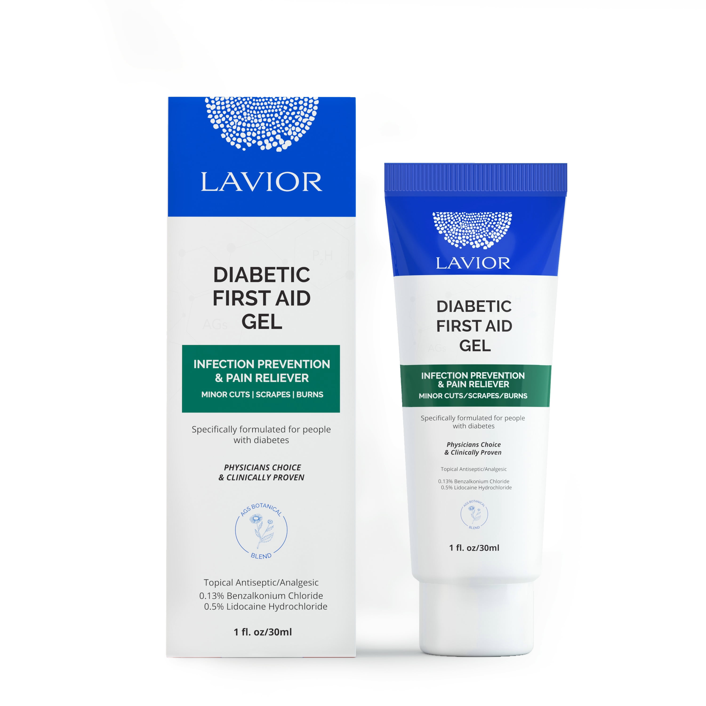 LAVIOR - Diabetic First-Aid Gel (1oz) - Speeds Healing for Cuts ...