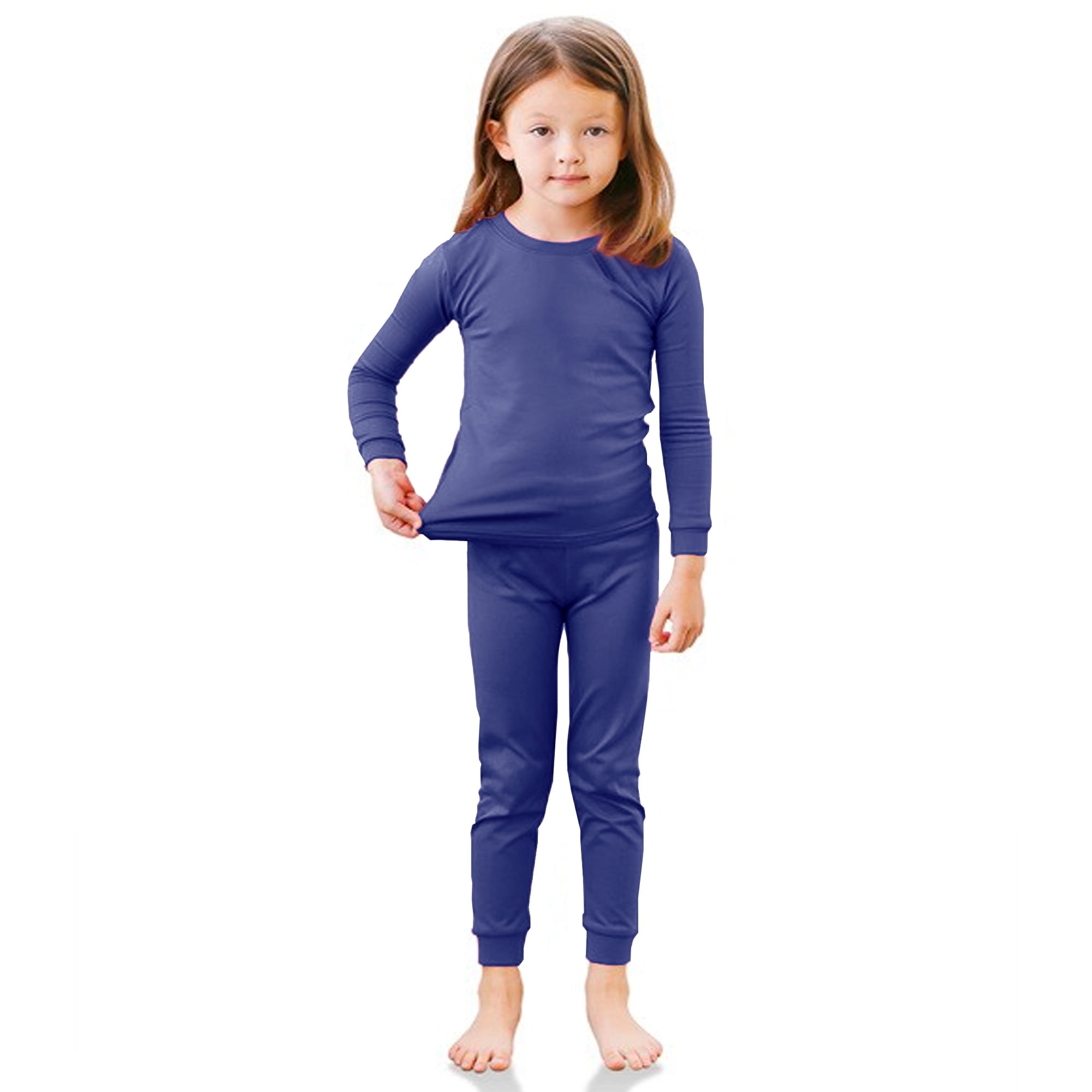 LAVRA Girl’s Cotton Thermal Sets | Fleece Lined Insulated Long John ...