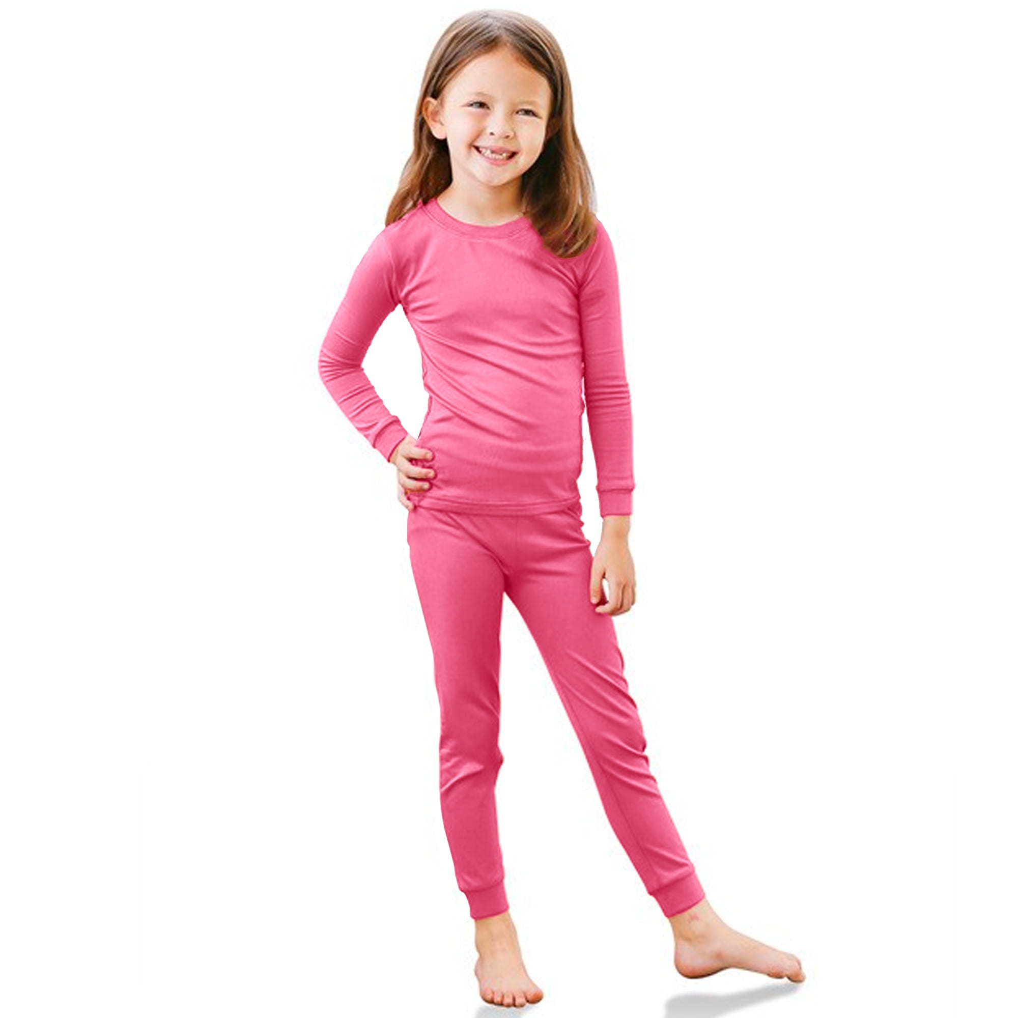 LAVRA Girlâ s Cotton Thermal Sets | Fleece Lined Insulated Long John ...