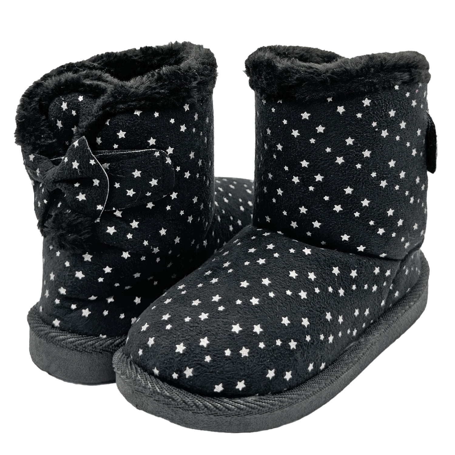 LAVRA Girls Classic Booties Faux Fur Lined Winter Snow Boots - Walmart.com