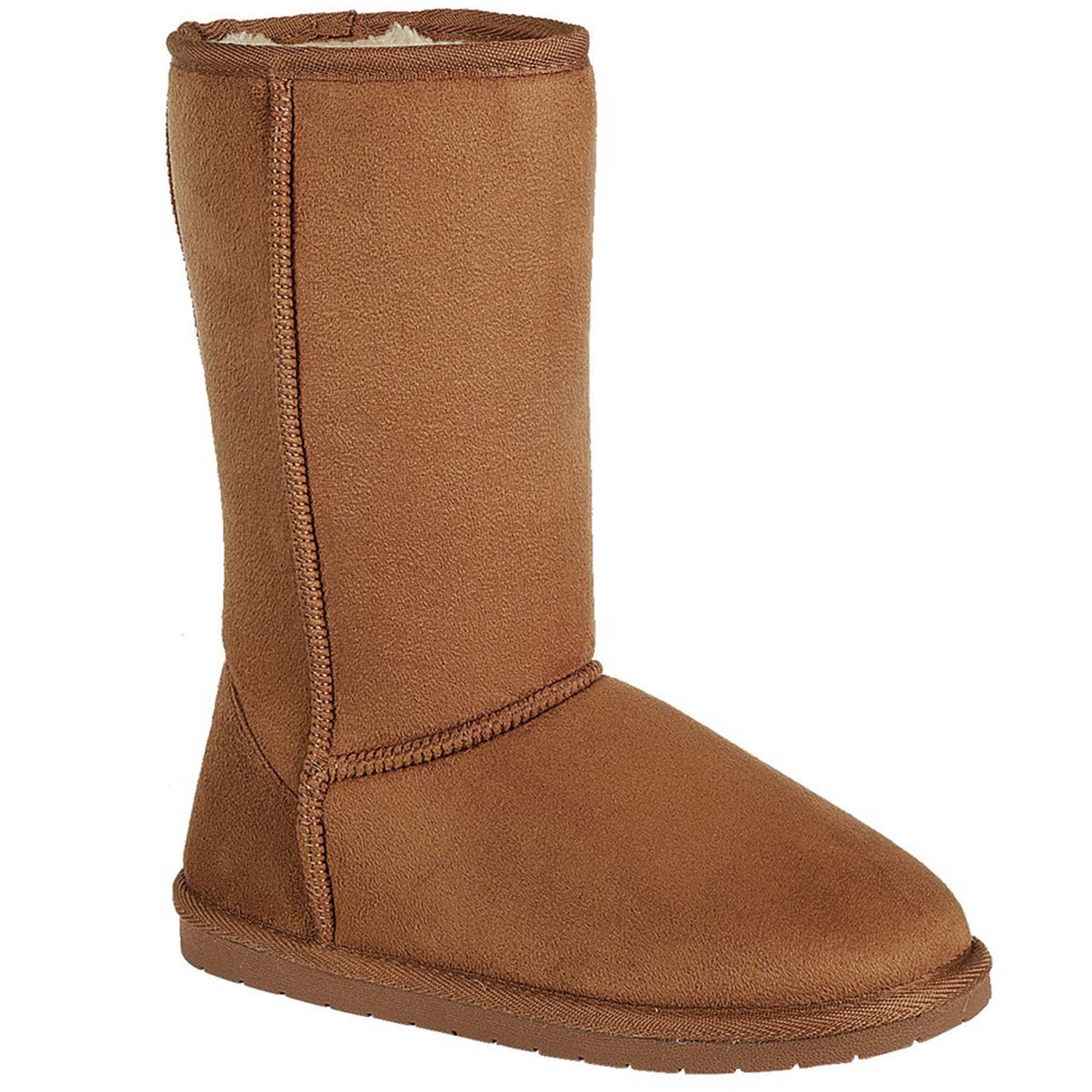 LAVRA Girls Mid Calf Faux Suede Winter Boots Anti Slip Snow Shoe ...