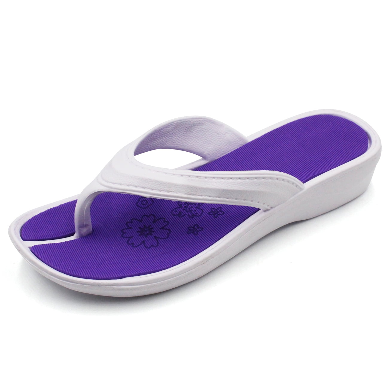 LAVRA Women's Flip Flop Cushion Beach Sandals | Female Casual Comfort ...