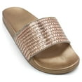 LAVRA Women's Glitter Rhinestone Slide Sparkle Bling Sandals - Walmart.com