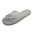 LAVRA Women's Mesh Sequin Slide Beaded Chinese Slippers Floral ...