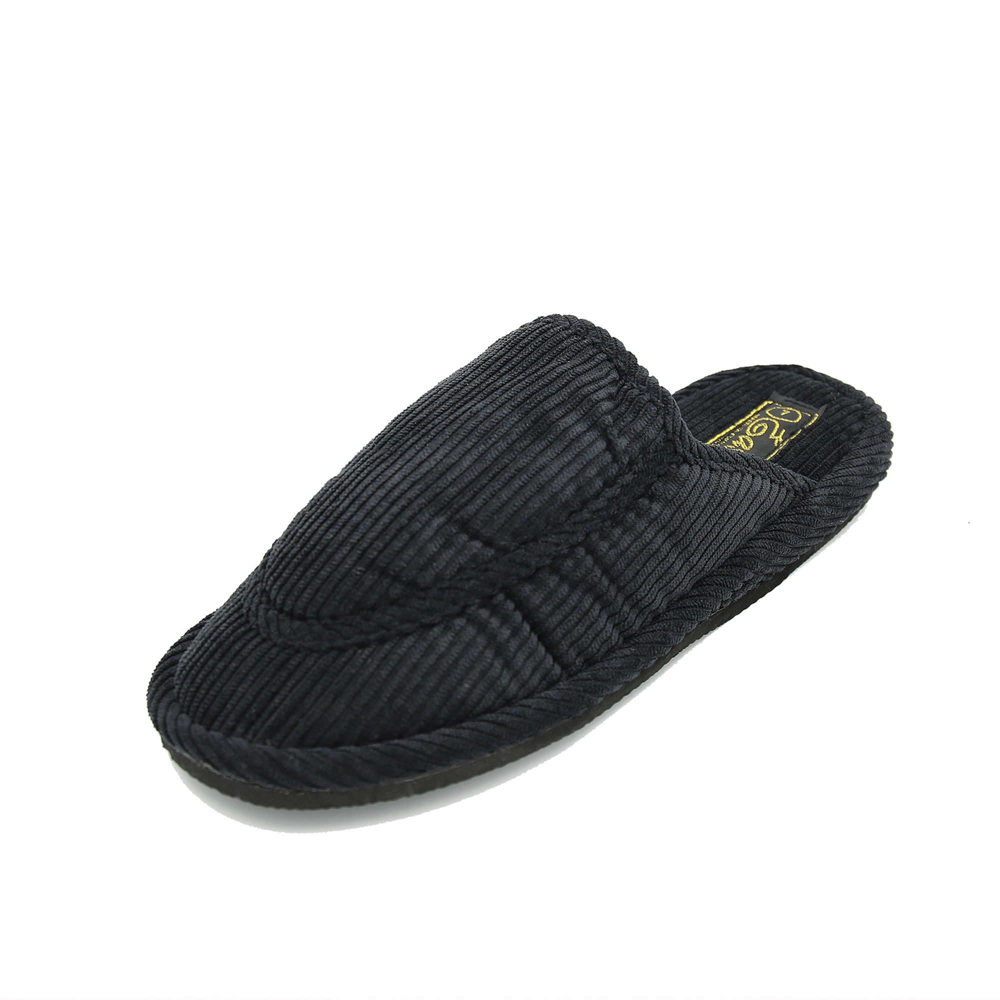 LAVRA Women's Open Back Corduroy Black Comfort Slippers - Walmart.com
