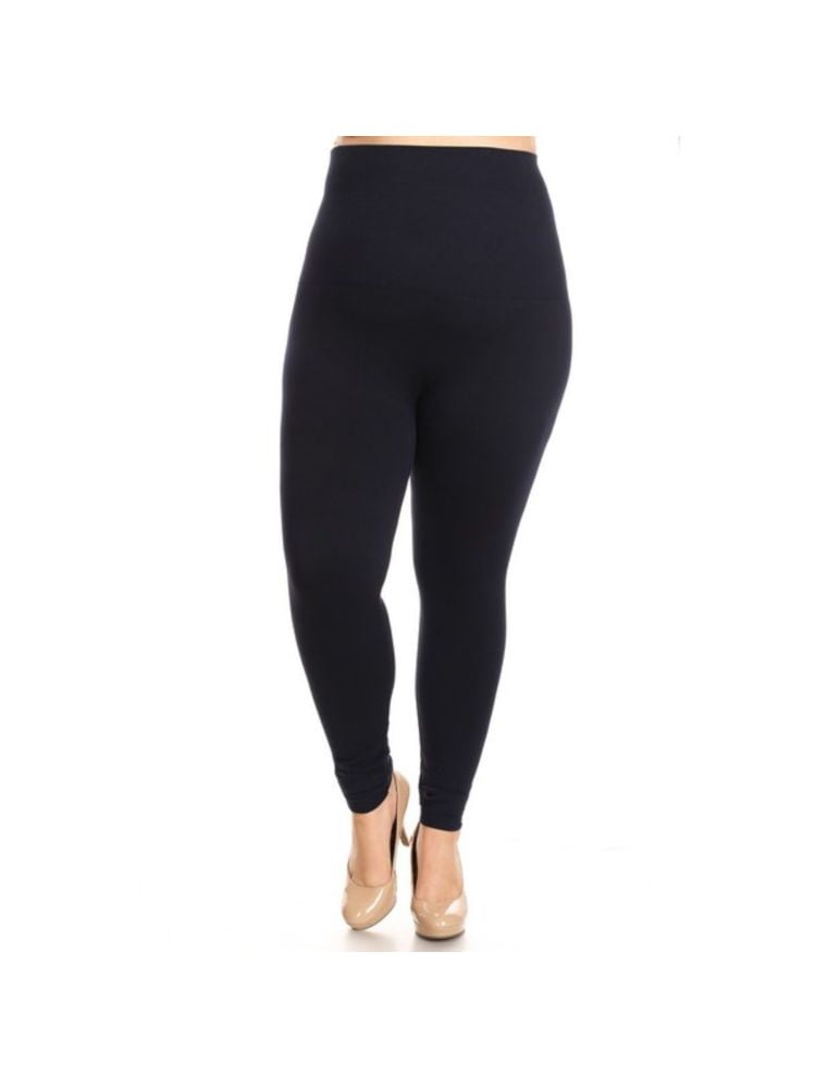Lavra Womens Plus Sized High Waist Slimming Compression Full Length