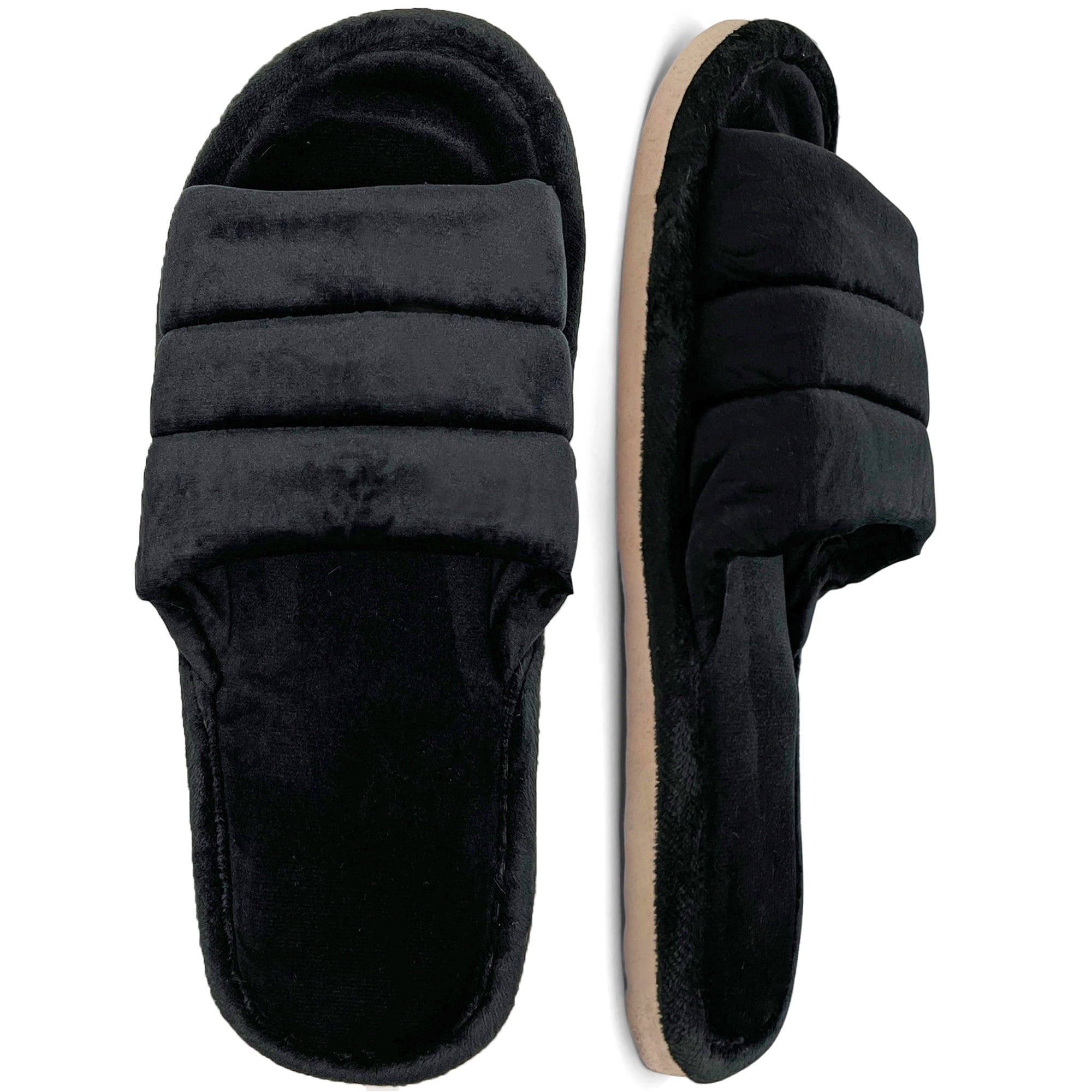LAVRA Women's Spa Slides Soft Open Toe Bedroom Slipper House Shoes ...