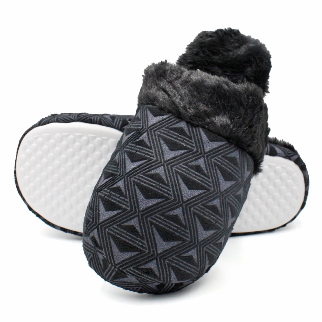 LAVRA Womens Soft Furry Slip On Slippers Bedroom Clogs - Walmart.com