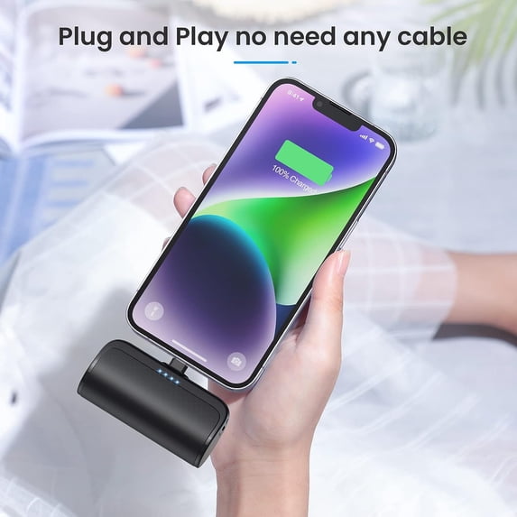 LAWONP-Mini Portable Charger Power Bank for iPhone,5200mAh Portable ...