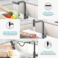 LAWONP-Waterfall Pull Down Spray Head for Kitchen Faucet, 3-Function ...