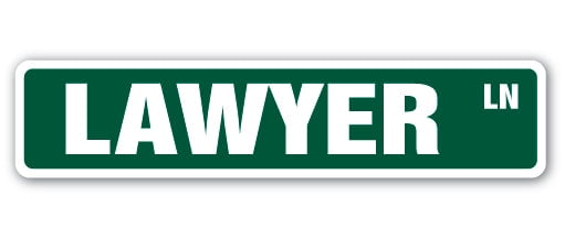 LAWYER Street Sign law attorney judge court gavel | Indoor/Outdoor | 36 ...