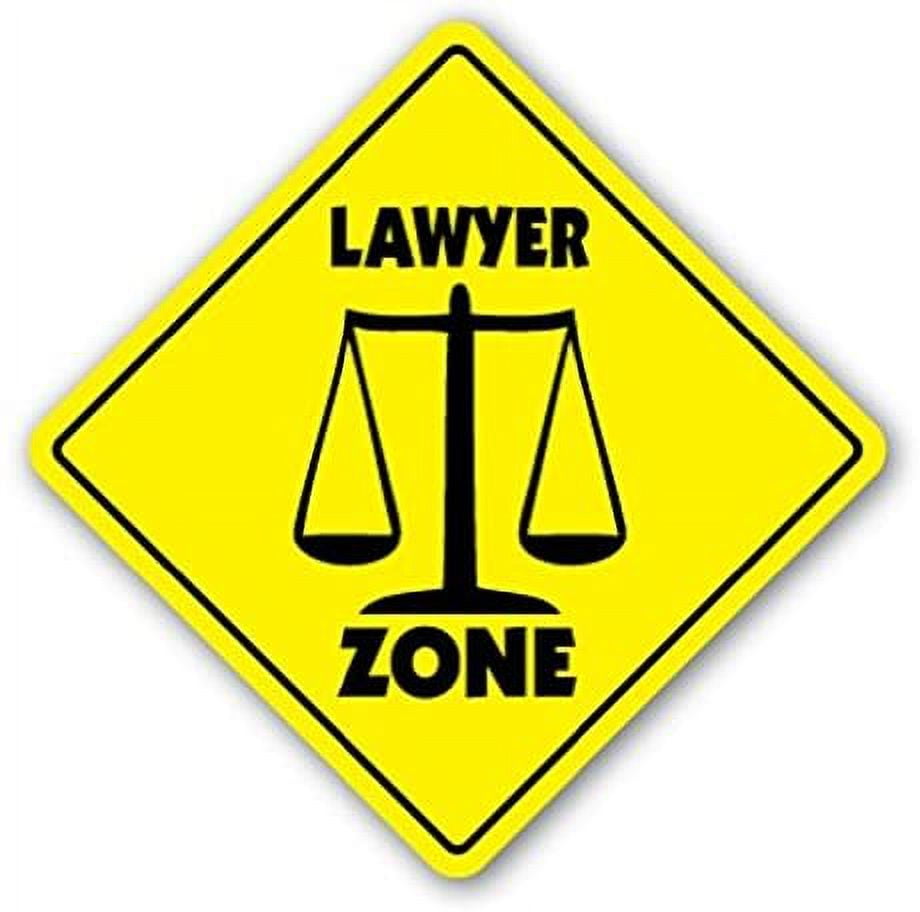 LAWYER ZONE Sign Xing Gift Novelty Law Legal Torts Court Judge Gavel ...