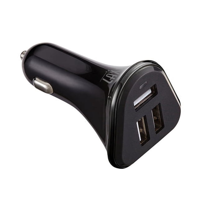LAX 3 Port Car Charger - Black - Walmart.com