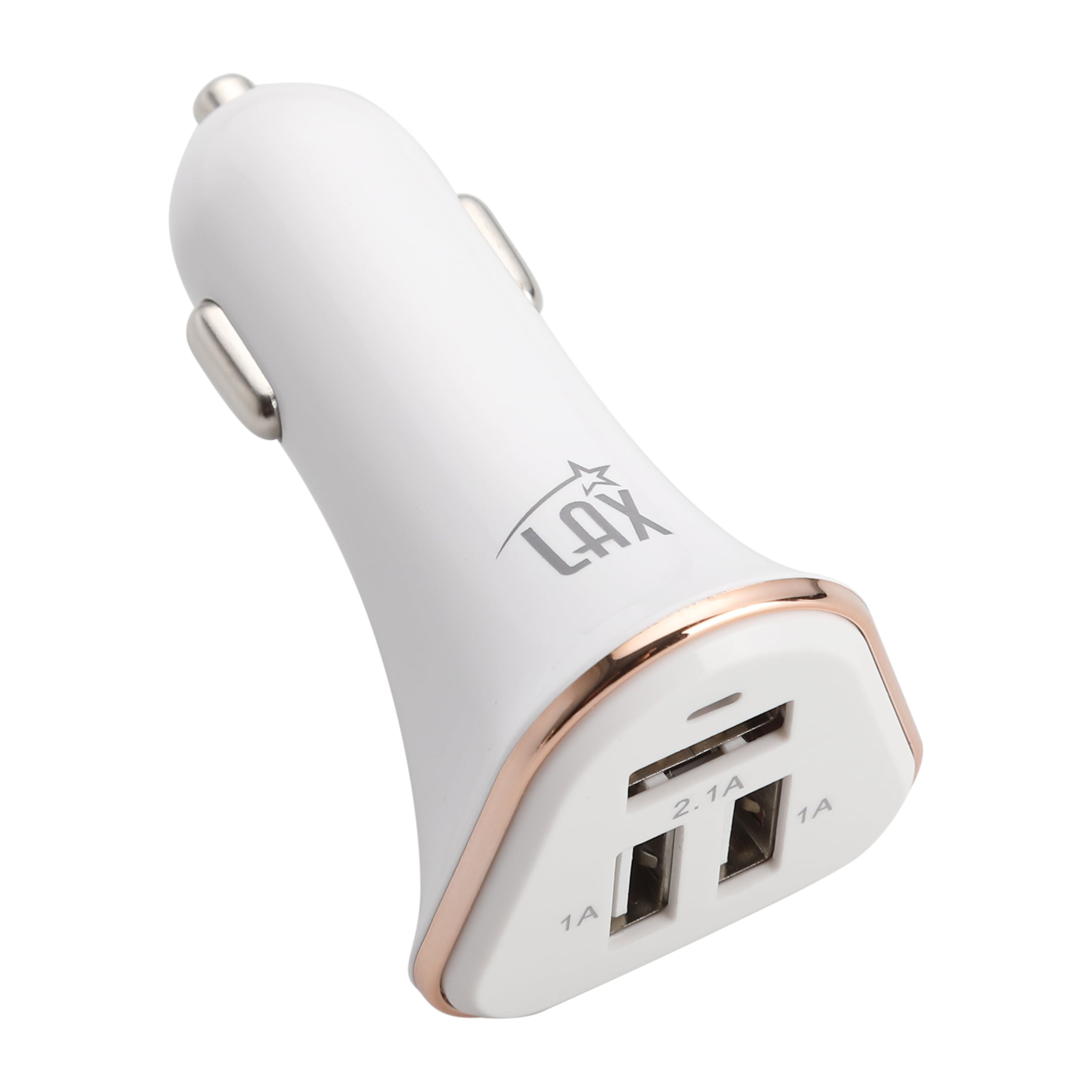 LAX 3 Port Car Charger White
