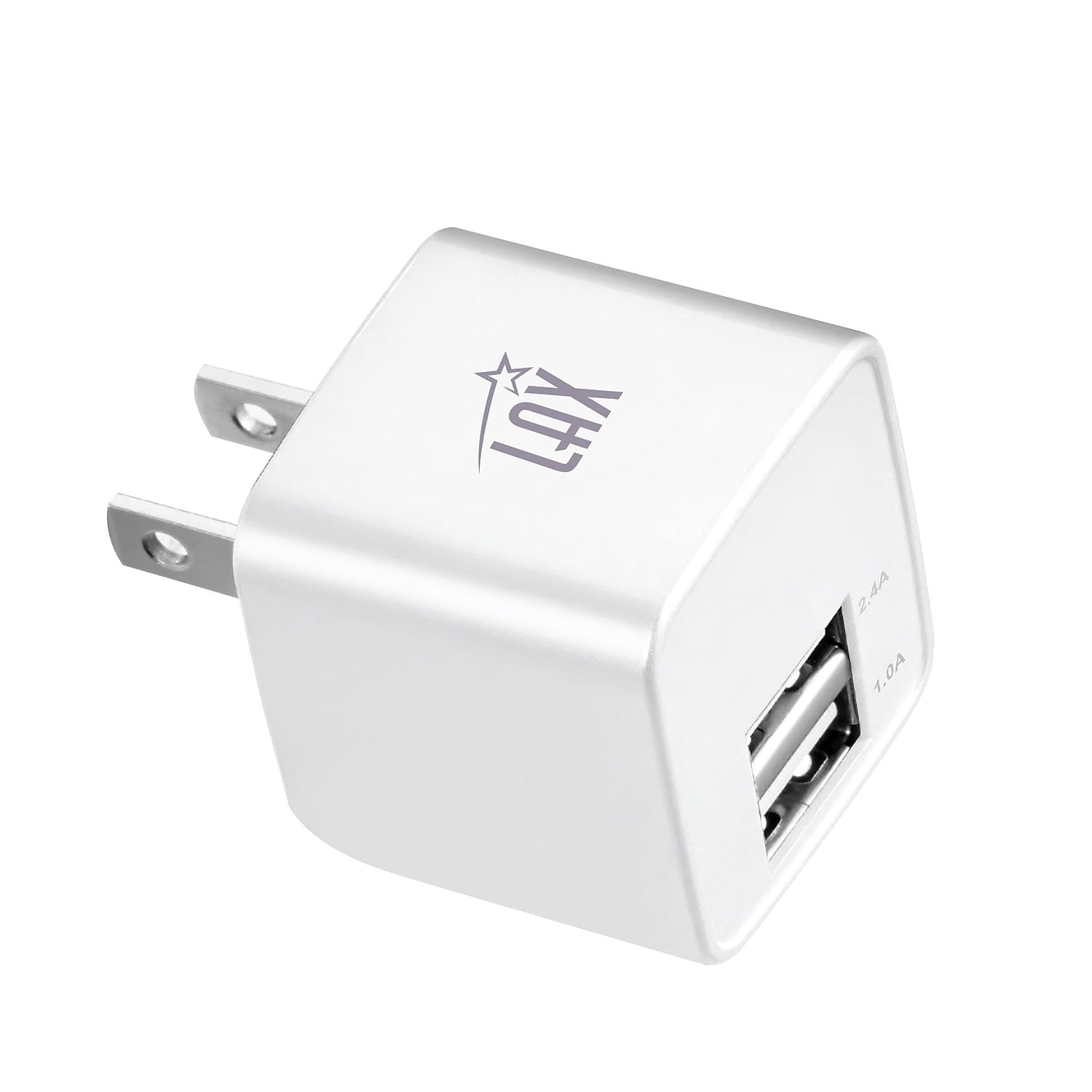 LAX Gadgets LAX Dual USB Port Wall Charger 2.4A for Smartphones White ...
