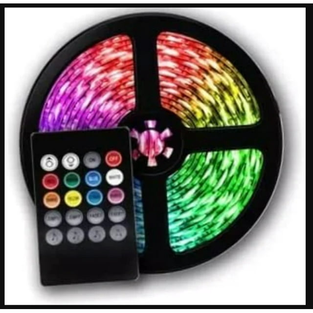 LAX USB LED Light Strip with Remote, RGB DIY Colors TV LED for Gaming Lights, Ambient Lighting ...