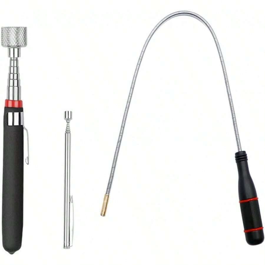 LAXDAMRE-3 Pack Telescoping Magnet Pick-Up Set - Retrieving Telescoping ...
