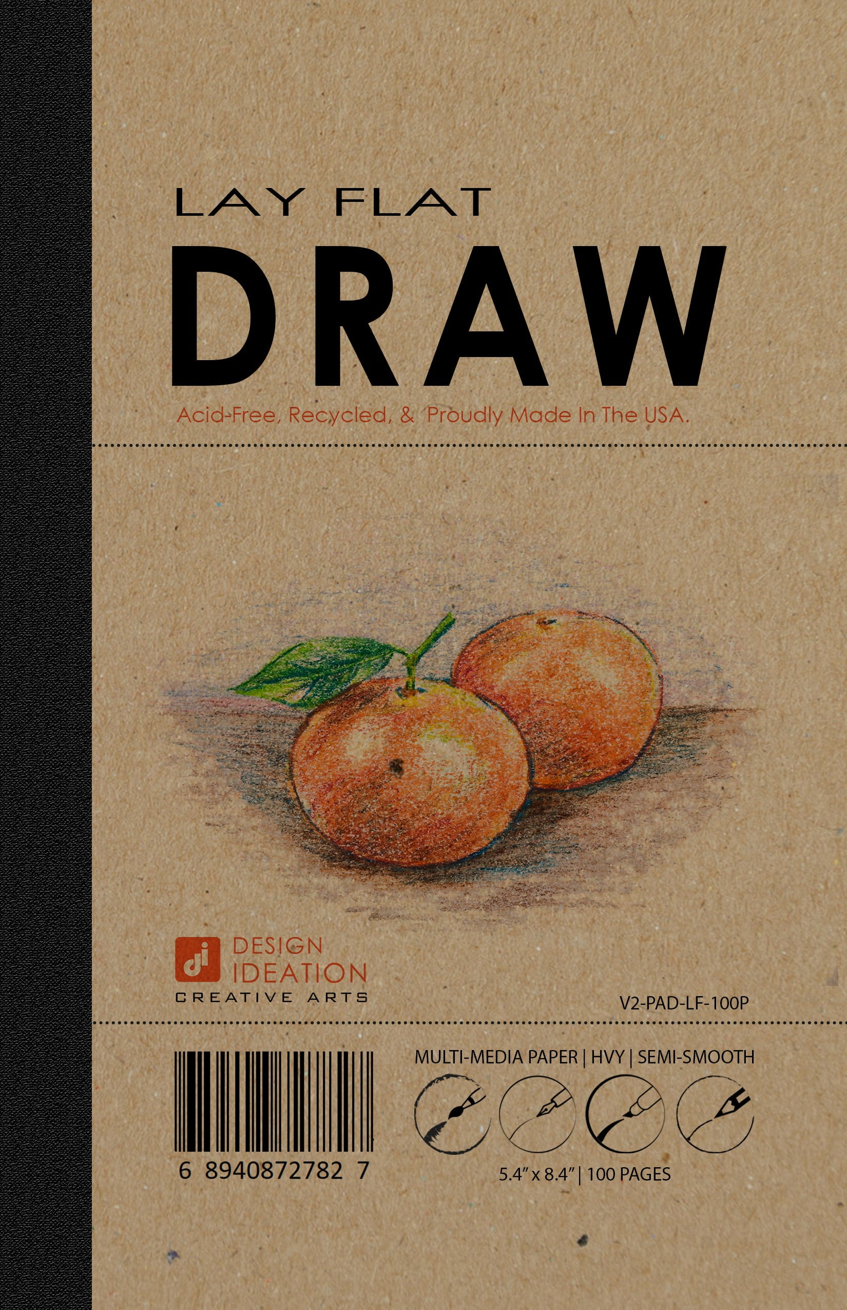 Design Ideation Lay Flat DRAW. Removable Sheet, Journal Style. Drawing ...