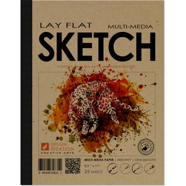 LAY FLAT sketchbook. Removable sheet, journal style WATERCOLOR book ...