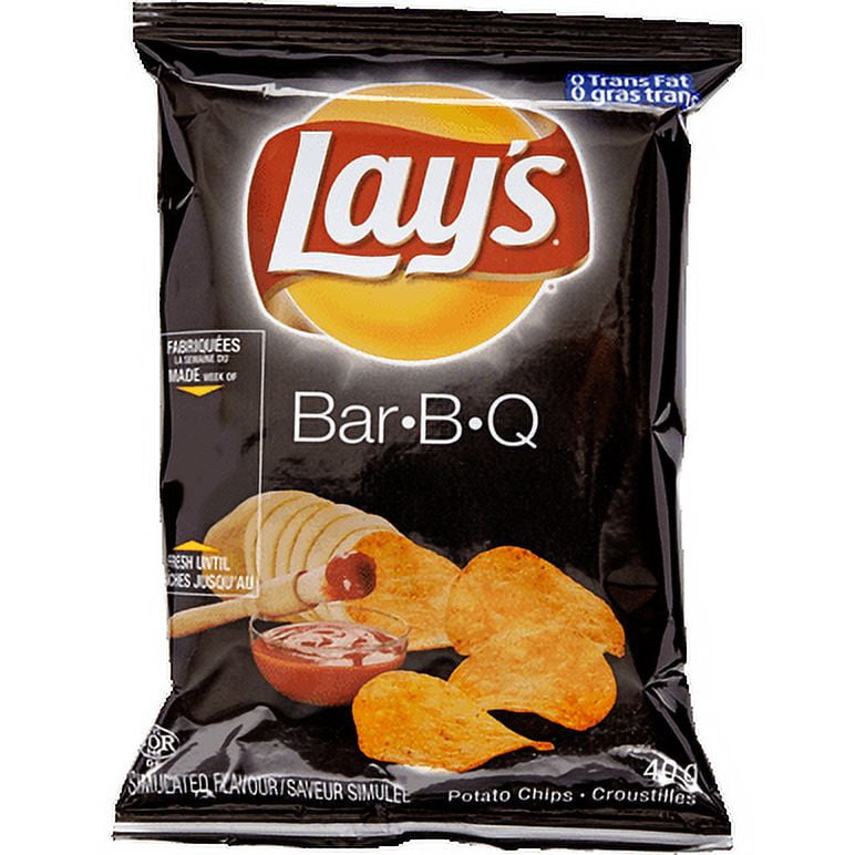 LAY'S Bar-B-Q Potato Chips, 40 x 40g, Vending Size Pack - Walmart.com
