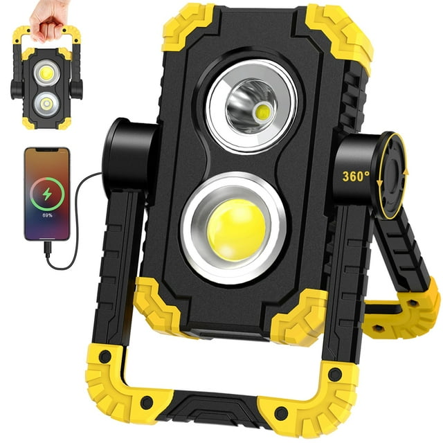 LAYADO 6000lm LED Rechargeable Work Light, Portable, Waterproof, 360 ...