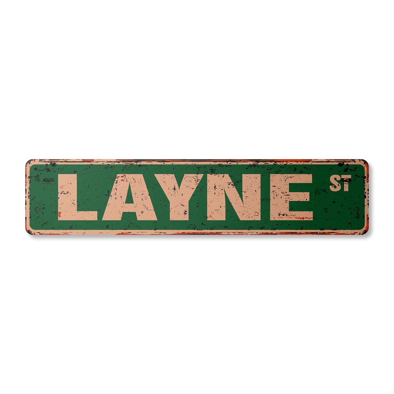 LAYNE Vintage Plastic Street Sign Childrens Name Room Sign | Indoor ...