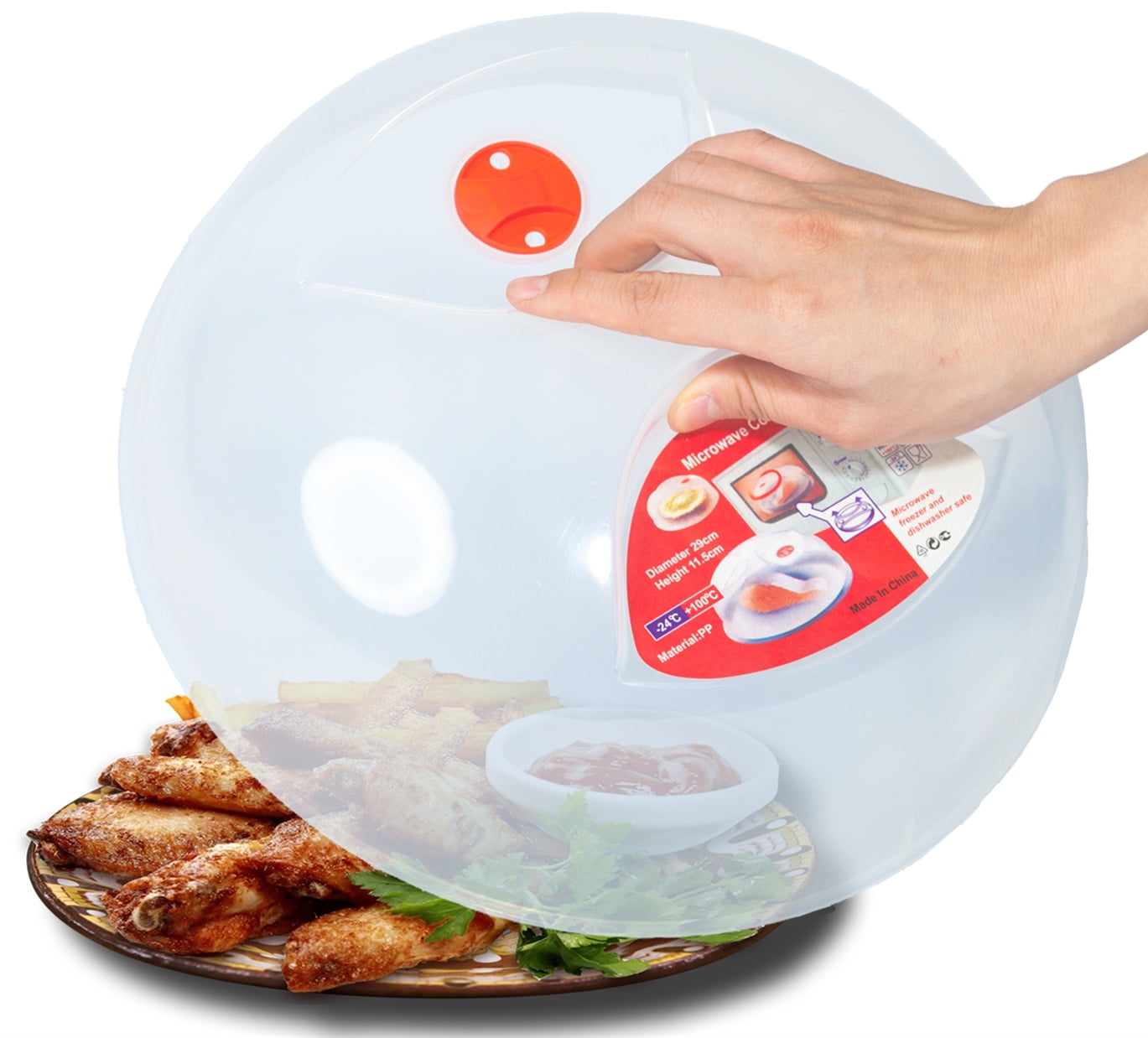 Layron Microwave Cover for Food, 11.5 Inches, Large Splatter Lid with ...