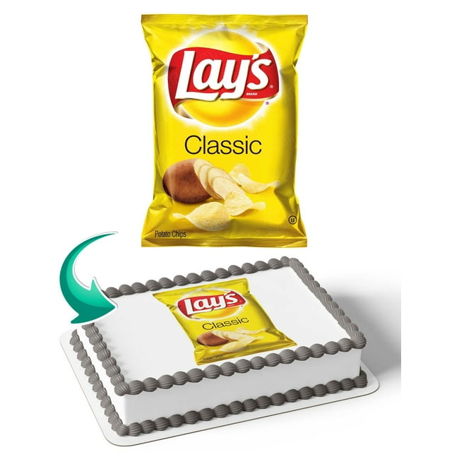 LAYS Classic Potato Chips Cake Deco Edible Image Cake Topper ...