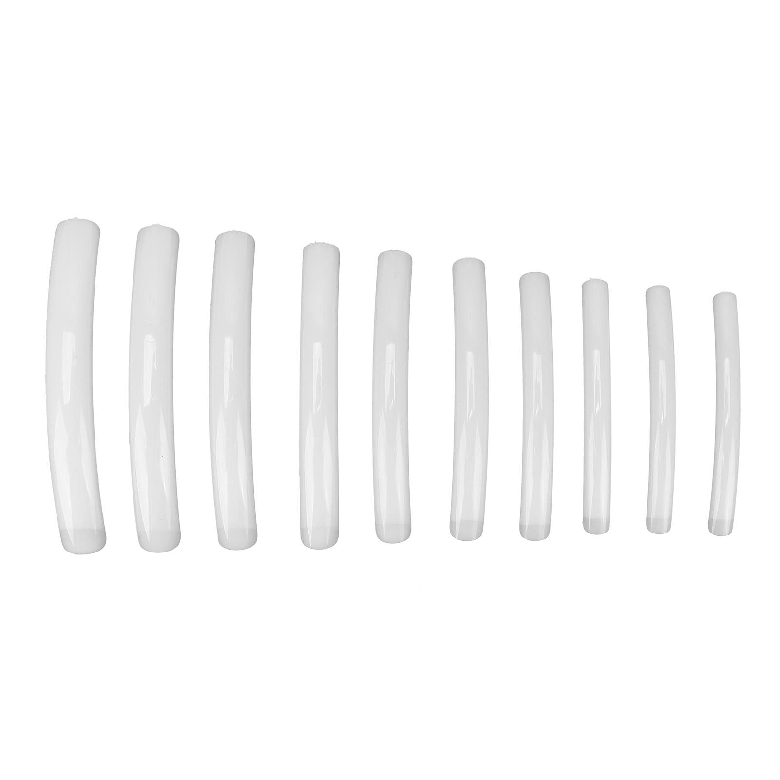 LAZIOEGR 10‑Piece Long Flat Nail Tip Set – Eco‑Friendly ABS False Nails ...