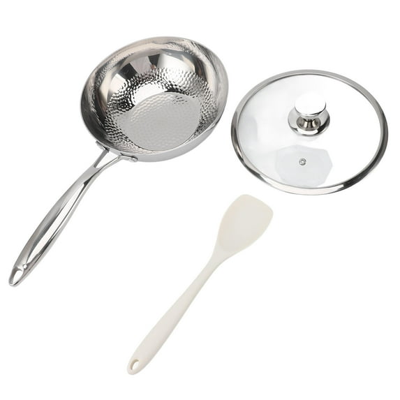 LAZIOEGR 316 Triple‑Layer Stainless Steel Frying Pan – Hammer‑Grain ...