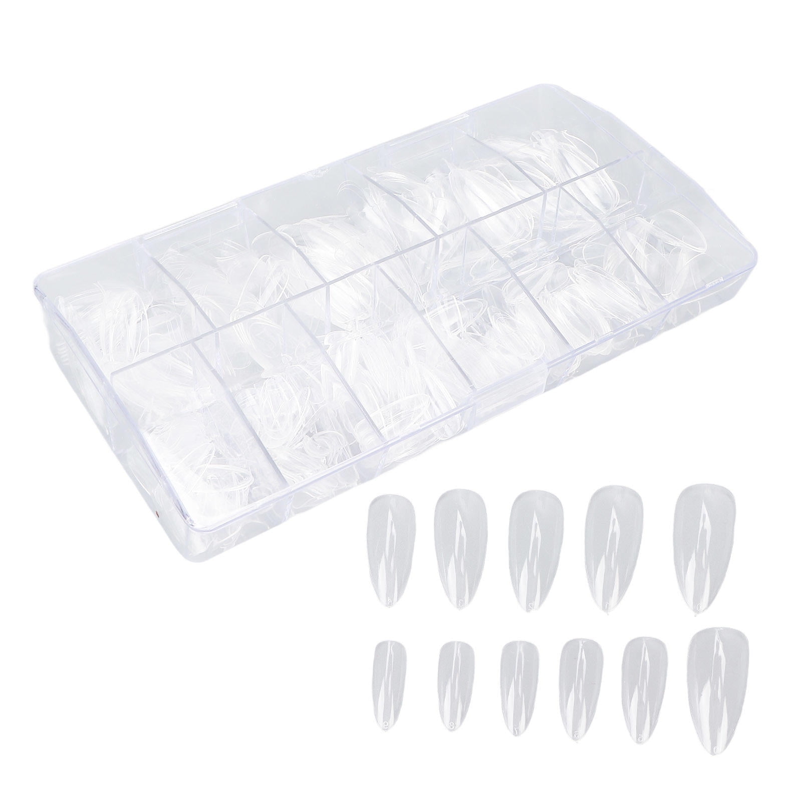 LAZIOEGR 500pcs Transparent Nail Tips – DIY False Nails, Easy Glue‑On ...