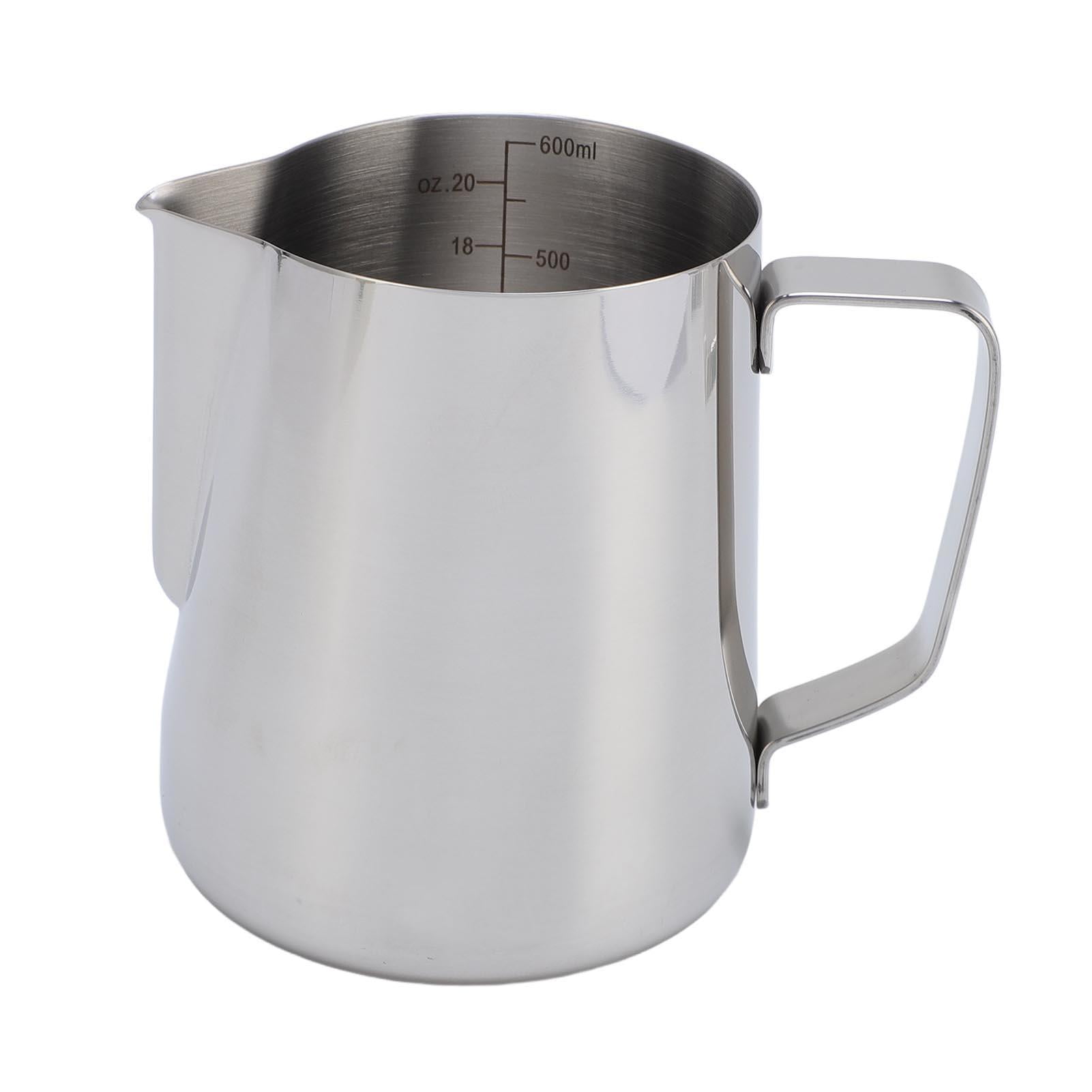 LAZIOEGR 600ml 304 Stainless Steel Milk Frothing Pitcher with Clear ...