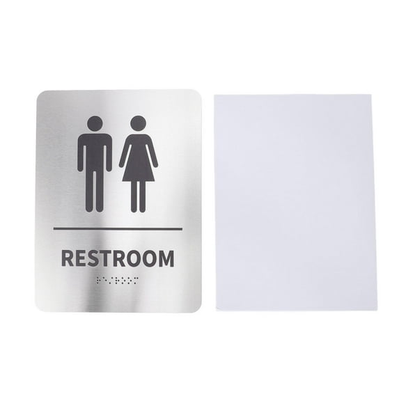 LAZIOEGR 8"x6" Self‑Adhesive Braille & 3D Tactile Restroom Sign ...