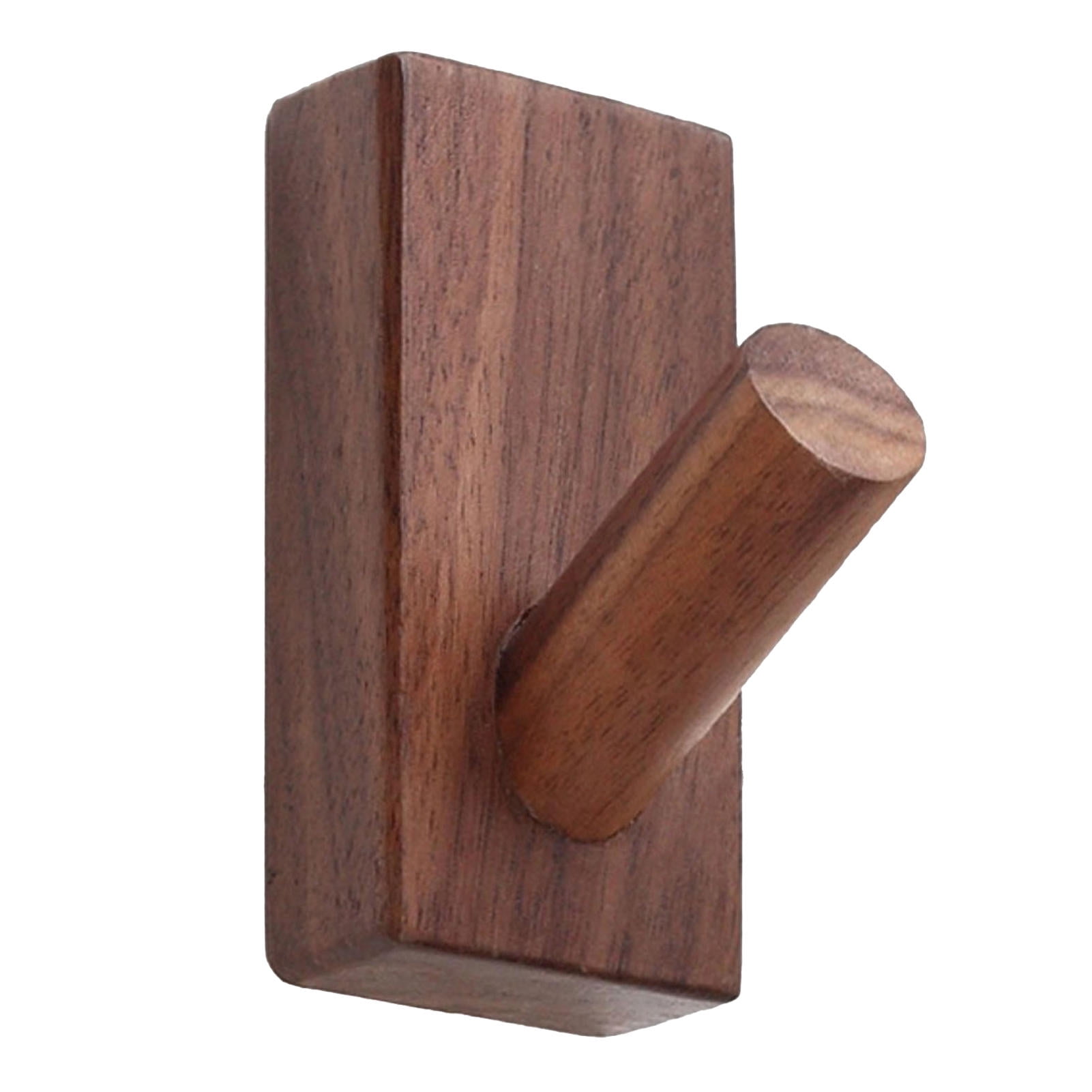 LAZIOEGR Black Walnut Wood Wall Hook – Smooth Finish, Multi‑Use Coat ...