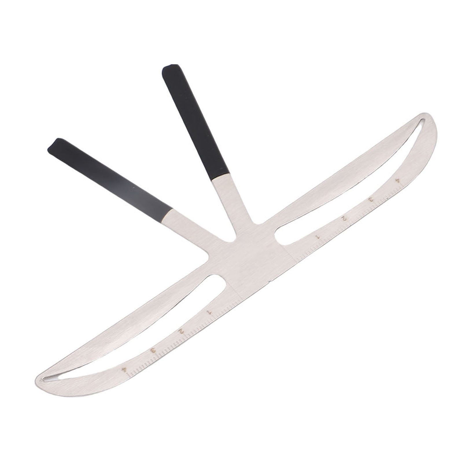 LAZIOEGR Eyebrow Ruler 3 Point Positioning Stainless Steel Wavy Stencil ...